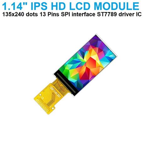 114 Inch Tft Ips Bare Hd Display St7789 Spi 135x240 13pin Solder