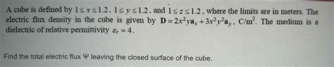 Solved A Cube Is Defined By 1x1 2 1y1 2 And 1z1 2 Chegg Com