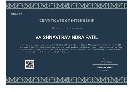 Vaishnavi Patil On Linkedin Opportunity Internship Grateful Teaching