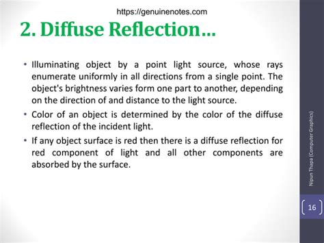 Unit 6 Illumination Models And Surface Rendering Methodspdf 3 D Graphics Computer Software