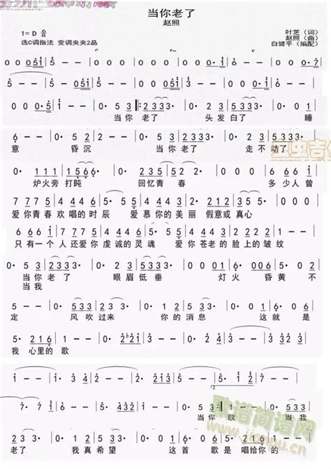当你老了歌词和歌谱 当你简歌健 当你歌简 第6页 大山谷图库
