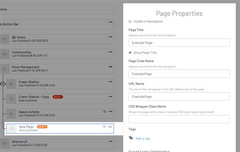 Create Pages Higher Logic