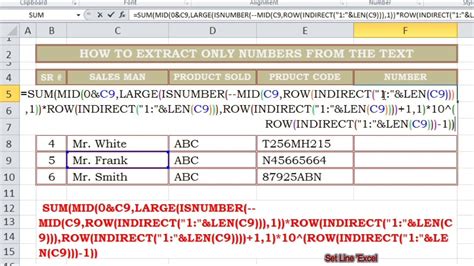 How To Extract Only Numbers From The Text Youtube