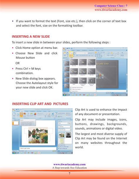 Class 7 Computer Science Chapter 3 Microsoft Powerpoint