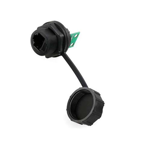 Yt Rj45 Female Socket Plastic Ethernet Connector Ip67 Panel Mount Pcb
