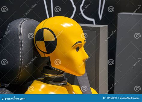 Yellow Crash Test Dummy Stock Image Image Of Collision 116968697