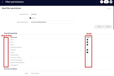Filter Permissions Master Filtering Options In Transactions And Definitions Flowis