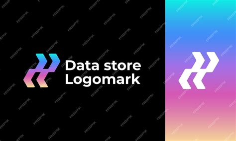 Premium Vector Data Transfer Logo Concept Letter H Logo Mark Concept