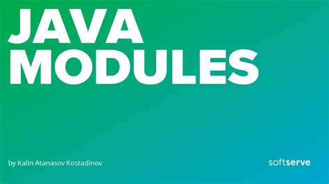Java Modules By Kalin Kostadinov Youtube