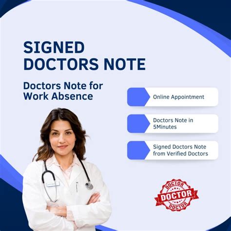 Doctors Note For Work Absence Template Sample