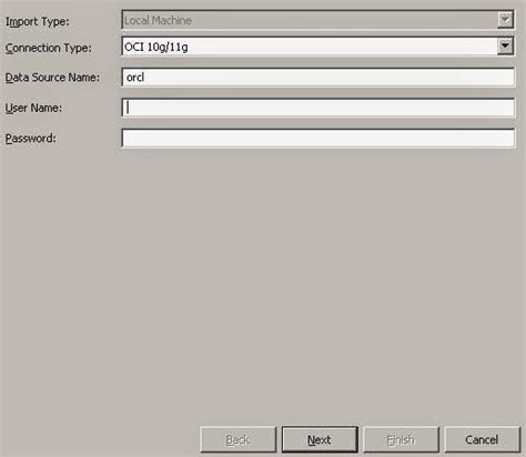 Obiee Connection Error While Importing Metadata Iwiki On Oracle