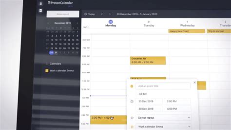 proton calendar android app loworx