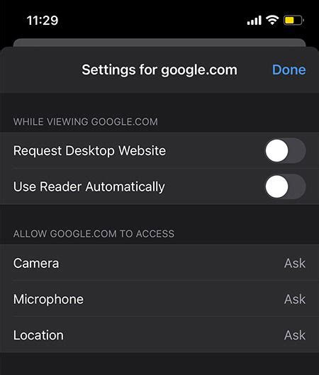 How To Block Camera Microphone And Location Access In Safari For Ios
