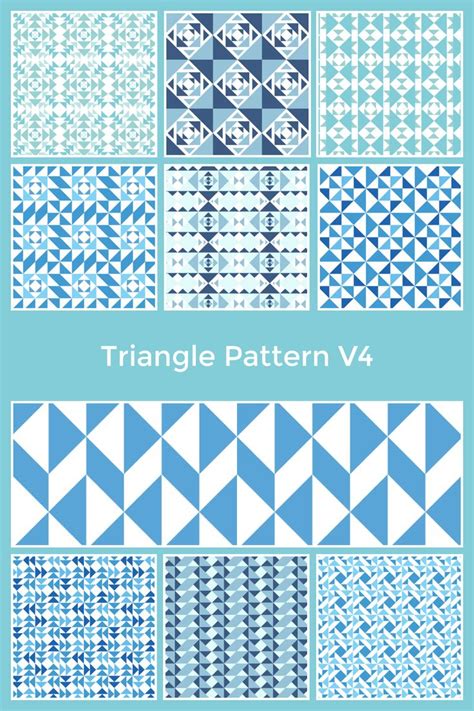 Blue Triangle Patterns