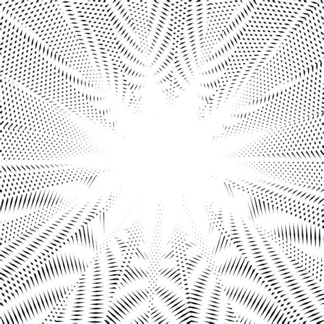 검은 혼란스러운 선 모아레 스타일이 있는 환상적인 배경 대비 기하학적 트랜스 패턴 광학 벡터 배경입니다 프리미엄 벡터