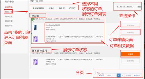 Golang Gin框架 35gin 商城项目 用户中心制作以及订单列表数据渲染分页展示订单状态筛选订单 搜索订单订单详情