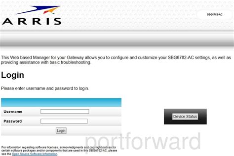 Opening Ports In A Arris SBG6782 AC Router