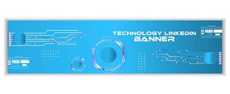Linkedin Technology Banner Template Design With Gradient Background