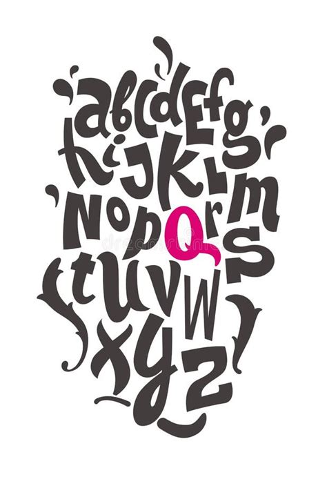 手字法字母表 向量 向量例证 插画 包括有 字法 动画片 符号 信函 街道画 独自一个 设置 63182363