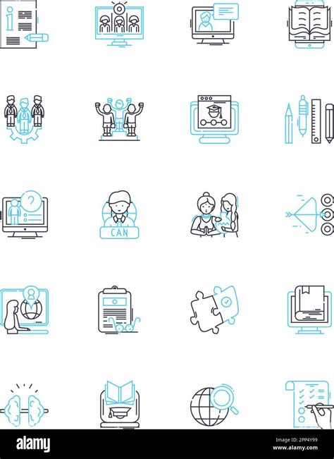 Internet Lecture Linear Icons Set Connectivity Streaming Webinars E Learning Nerk Digital