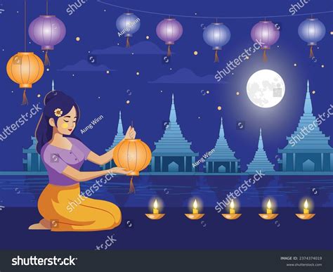 Myanmar Thadingyut Festival Over 41 Royalty Free Licensable Stock