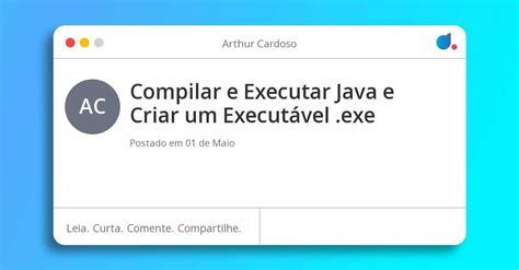Compilar E Executar Java E Criar Um Executável Exe