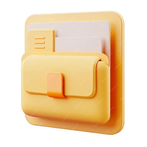 Premium Vector 3d Icon Of A File Folder On A White Background In The