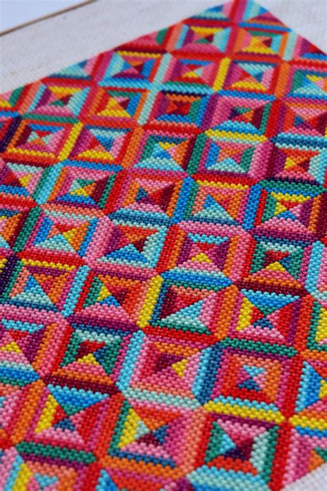 Geometric Modern Design Cross Stitch Pattern For Relaxing Stitching
