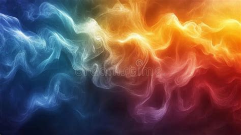 Abstract Blue Orange Red Energy Waves Background Stock Illustration