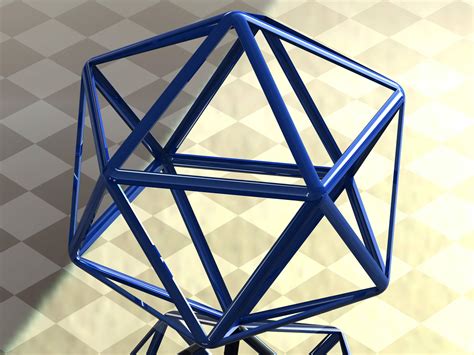 Wireframe Icosahedron 3d Print Model By Mranycad