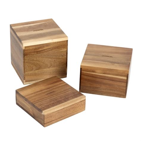 Olympia Acacia Riser Blocks 50100150hmm Set Of 3 Df875 Nisbets