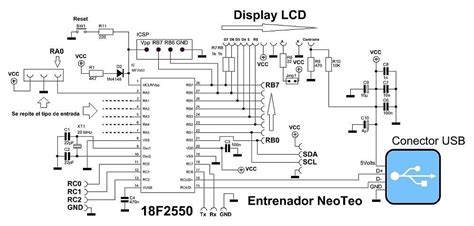 Entrenador Para PIC F NeoTeo Circuitos Impresos Aprender Electronica Placa De Pruebas