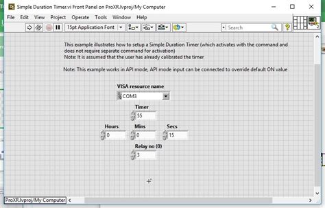 Labview Relay Timer Operation