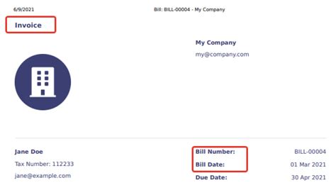 Invoice Bill Title Of Documents Pdf Print Templates · Issue 2131 · Akaunting Akaunting · Github
