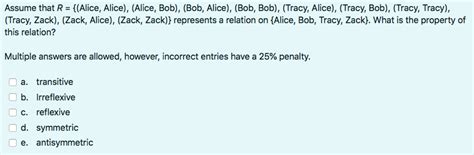 Solved Assume That R Alice Alice Alice Bob Bob Chegg Com