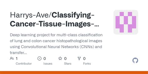 Github Harrys Aveclassifying Cancer Tissue Images Using Cnn Deep Learning Project For Multi