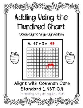 Adding Using The Hundred Chart By Amy Del Aguila TpT