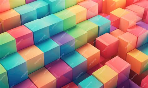 Premium Ai Image Abstract Background Or Wallpaper With Colorful Color 3d Cube Patterns