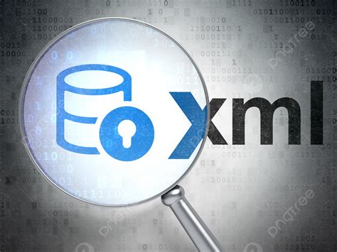 Visualizing Software Secured Database And Xml Using Optical Glass Photo Background And Picture