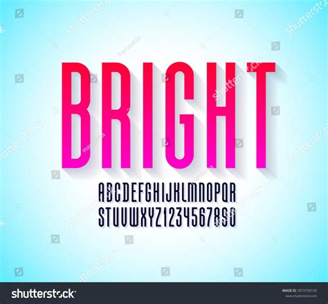 밝은 높은 글꼴 압축된 높은 알파벳 스톡 벡터로열티 프리 1873758139 Shutterstock