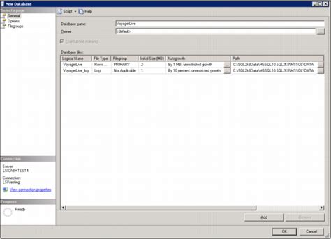 Creating Voyager Databases For Sql Server
