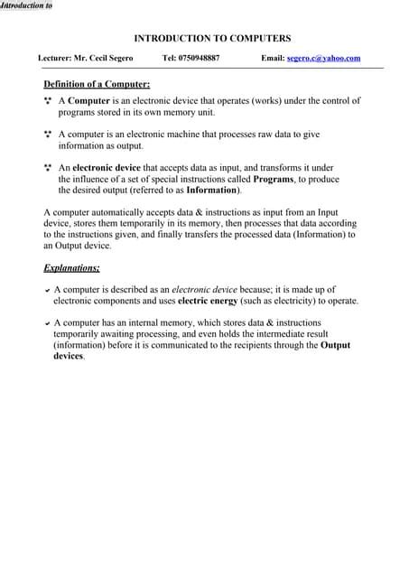 Capabilities And Limitations Of Computer Pptx Technology And Computing