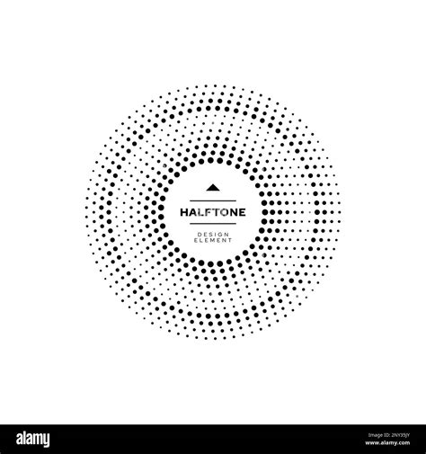 Halftone Circle Pattern Border Of Vector Frame With Black Dots Spots And Spheres Texture Half