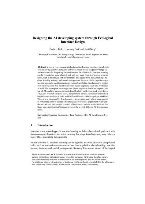 Pdf Designing The Ai Developing System Through Ecological Interface Design