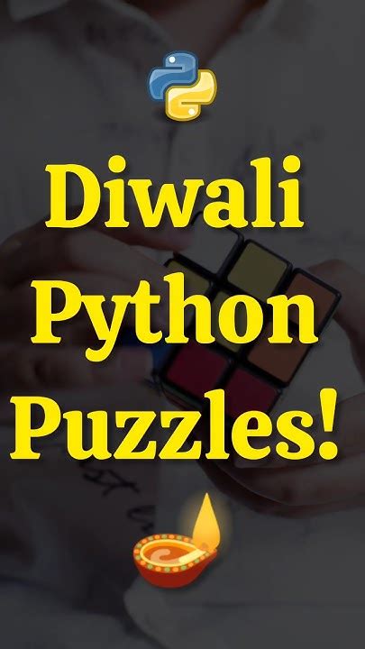 Diwali Python Puzzles Pythontricks Programmingtutorial Coding Youtube