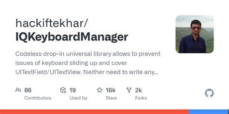 GitHub Hackiftekhar IQKeyboardManager Codeless Drop In Universal