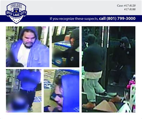 Police Seek Publics Help Identifying Suspects In Two Salt Lake City