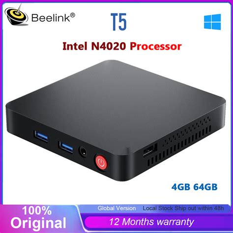 Beelink Fanless T5 Mini Pc Ipc G Intel Celeron N4020 Ddr4 8gb 64gb Ssd Dual 1000 Lan
