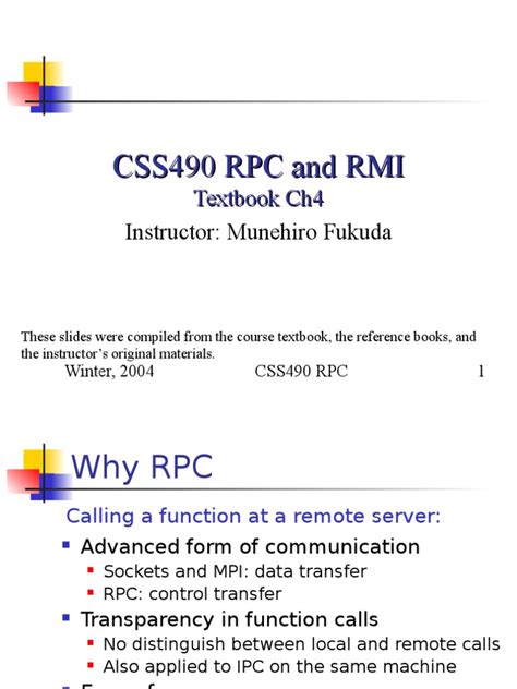 Css490 Rpc And Rmi Pdf Parameter Computer Programming Java