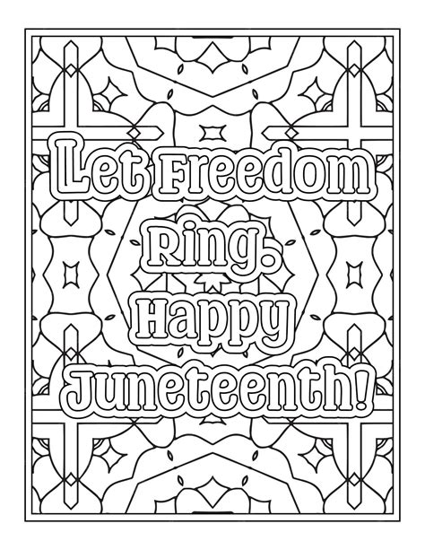 Premium Vector Juneteenth Day Quotes Coloring Pages For Kdp Coloring